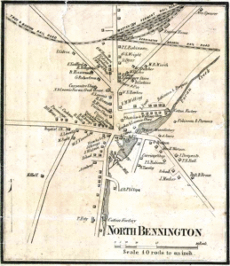 1856 north bennington map - Explore our village